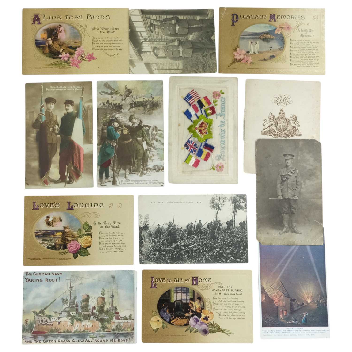Lot 393 - A small collection of Great War postcards