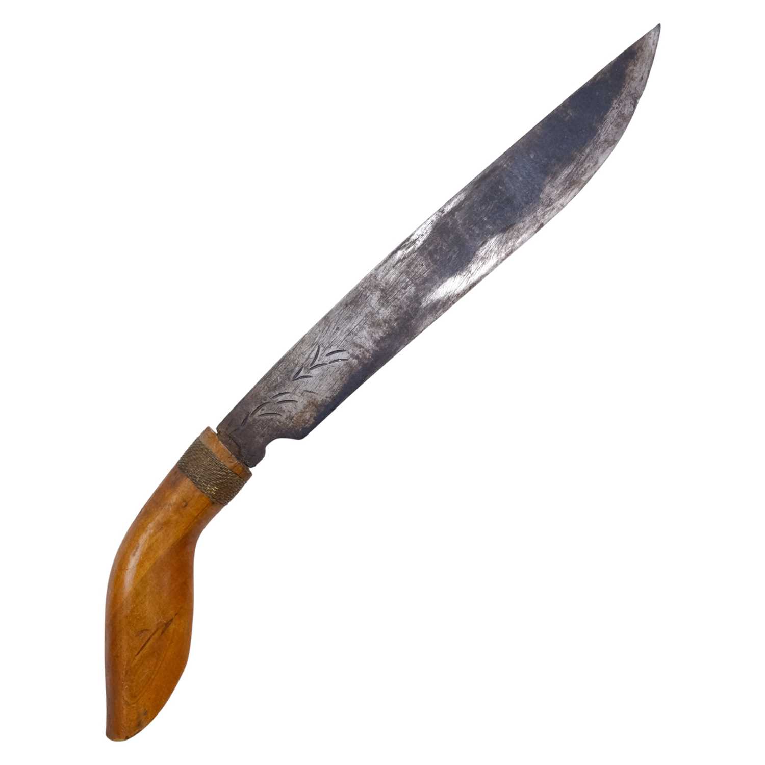 Lot 381 - A Malayan parang knife, being a British